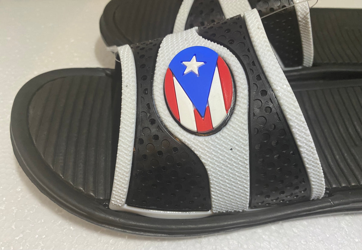 Puerto Rico Women Sandals with Round flag – Boricuba Store