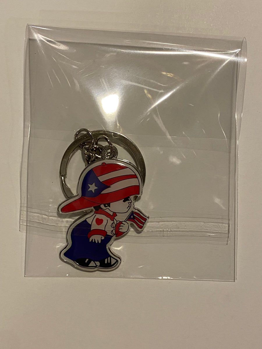 Puerto Rico Boricua Boy Keychain – Boricuba Store