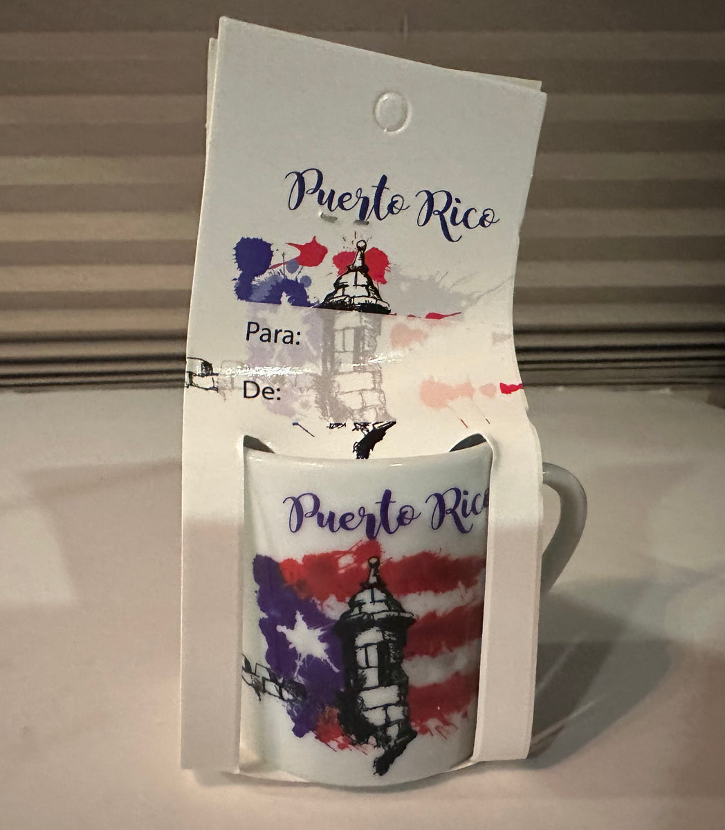 Puerto Rico Mini Cafecito Cup with Flag – Boricuba Store